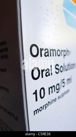 Box containing medication Oramorph, oral solution Stock Photo - Alamy