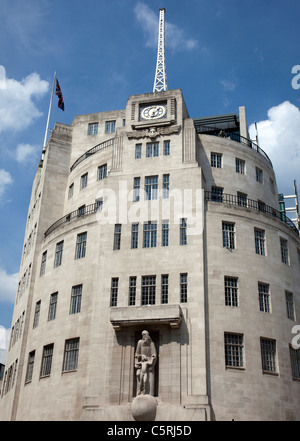 BBC HQ Broadcasting House London - Sign outside Broadcasting House, the ...