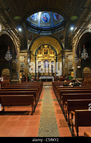 Interior of Lluc Monastery church, Mallorca, Spain Stock Photo - Alamy