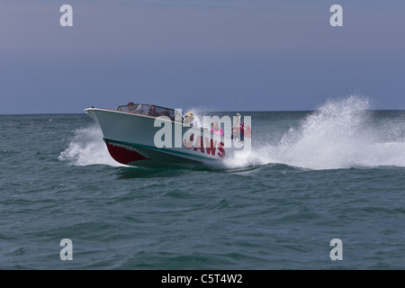 Ride on the Waves, Padstow Speedboat Stock Photo - Alamy