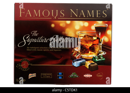 Famous Names Signature liqueur collection in box on white - an ...