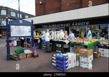 Cannock town centre street market Staffordshire Uk Stock Photo - Alamy