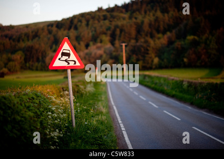 Car on a bendy country road, Boyton, Suffolk, UK Stock Photo: 21294327 ...