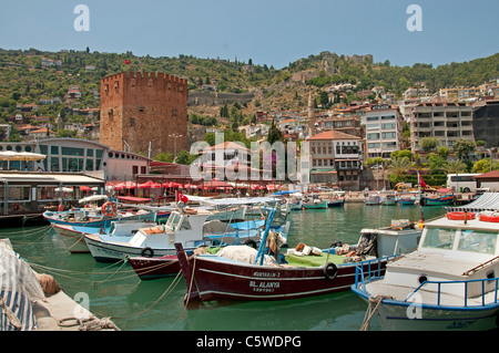 Alanya Boat Town Ship Turkey Port Harbor Beach Sea Stock Photo - Alamy