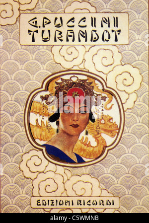 TURANDOT Poster for the opera by Giacomo Puccini Stock Photo - Alamy