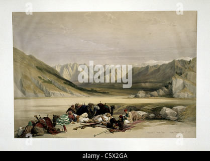 Approach to Mount Sinai Wady Barah Feby 17th 1839 Stock Photo - Alamy