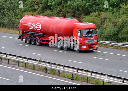 Norbert Dentressangle lorry on M40 motorway, Warwickshire, UK Stock ...