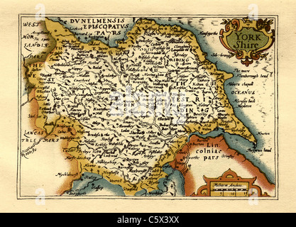 Old map of York, England, by John Speed, 1611 Stock Photo - Alamy