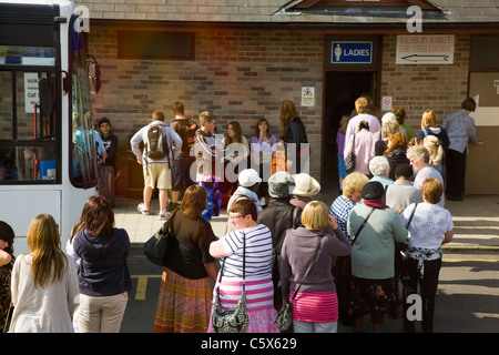 Ladies toilets in service station Stock Photo - Alamy