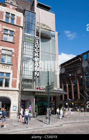 Helsinki city center with Stockmann department store tram and Tallberg ...