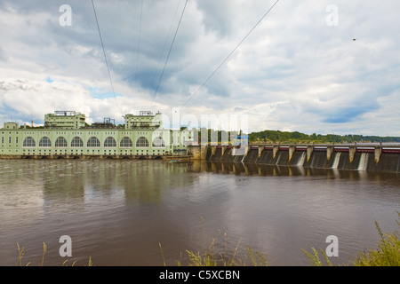 Volkhov HYDROELECTRIC POWER station-hydro power st Stock Photo - Alamy