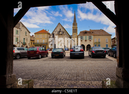 Market square in Eymet, France Stock Photo - Alamy