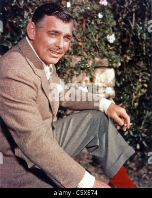 CLARK GABLE (1901-1960) US film actor at RAF Polebrook, England, in ...