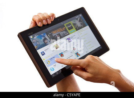 Android tablet, Google Maps Stock Photo - Alamy