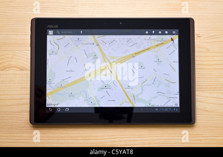 Android tablet, Google Maps Stock Photo - Alamy