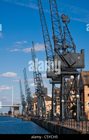 Dockside Cranes, Royal Victoria Dock, Borough Of Newham, London ...