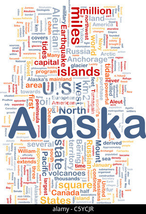 Alaska word cloud Stock Photo - Alamy