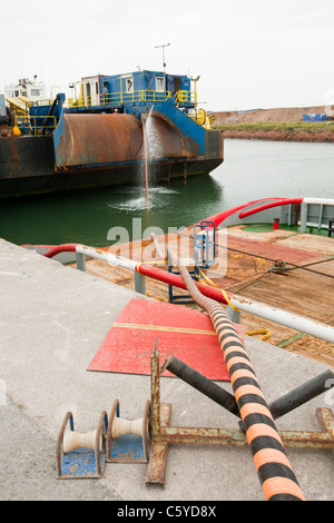 Electric cabling being loaded onto a cable laying vessel for the Walney ...