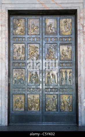 The Holy Door entrance to Saint Peter's Cathedral in the Vatican. The ...