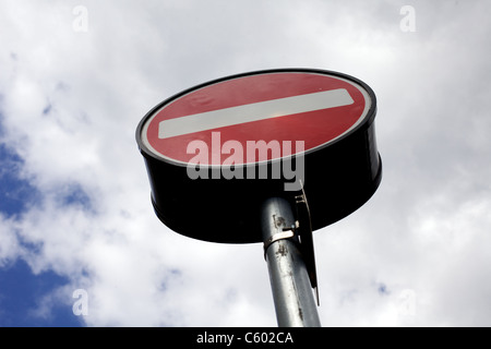 Road sign NO ENTRY FOR VEHICULAR TRAFFIC on white background ...
