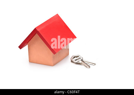 red roofed house with house keys Stock Photo - Alamy