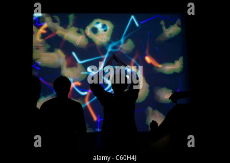 Dancers experience David Glowacki's Danceroom Spectroscopy interactive ...