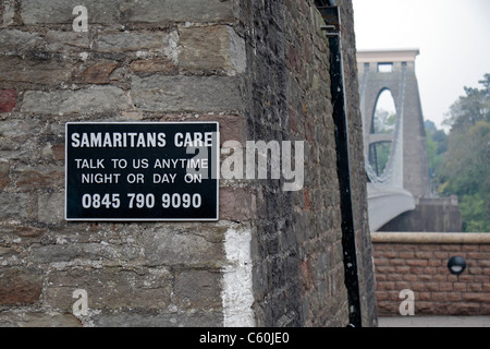 One of several Samaritans signs, attempting to prevents suicides, on ...