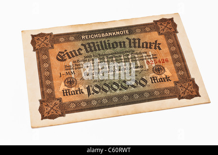 1923 Reichsbanknote One Million mark note Stock Photo - Alamy