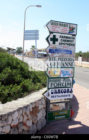 A spanish sign in Menorca Stock Photo: 38612047 - Alamy