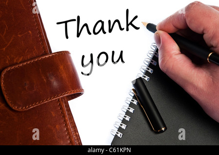 Hand writing sign Thank You. Business overview polite expression used ...