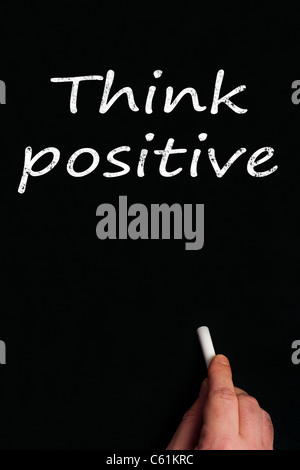 Handwriting text writing Think Positive Be Positive. Concept meaning ...