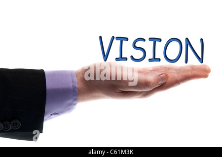 Text sign showing Vision. Business photo showcasing ability to think ...