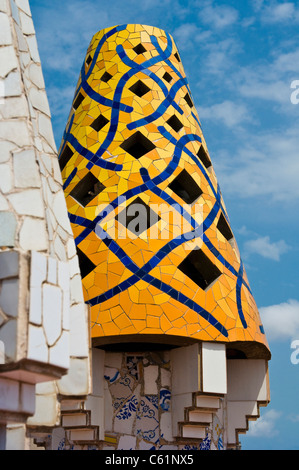 Antoni Gaudi designed the chimney pots on the roof of Guell Palace ...