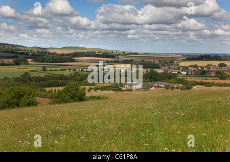 Dagnall village, Gade Valley Hertfordshire, England, UK, August Stock ...