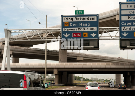 Road Sign E19 A16 Rotterdam Nederland Netherlands Holland Stock Photo ...