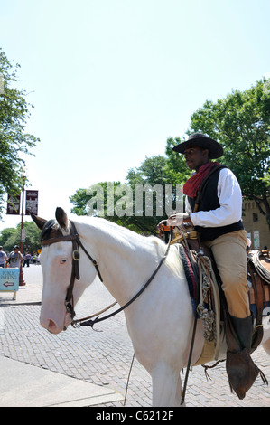 African American cowboys parade on horseback through Zebulon, NC, as ...