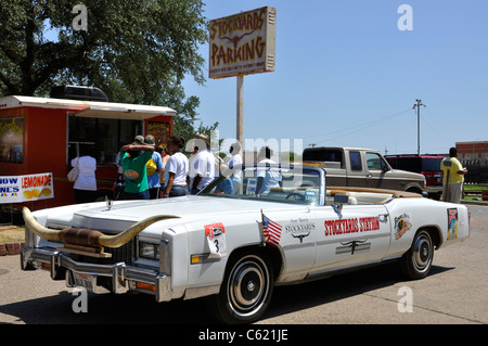 Cadillac convertible with longhorn steer horns, National Day of the ...