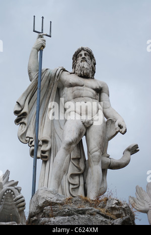 Ancient Roman Sea God. Marble statue of a seated god Stock Photo - Alamy