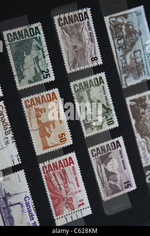 Canadian stamp Canada stamps collection Stock Photo - Alamy