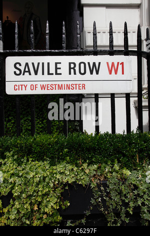 A Savile Row street sign, Savile Row, London, UK. 26 May 2023 Stock ...