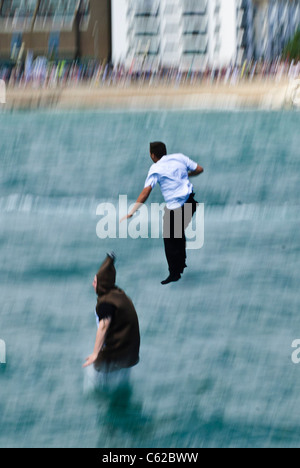 WORTHING INTERNATIONAL BIRDMAN. A flyer jumps from Worthing pier, 35ft ...