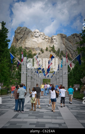 The four American Presidents carved in rock at Mount Rushmore National ...