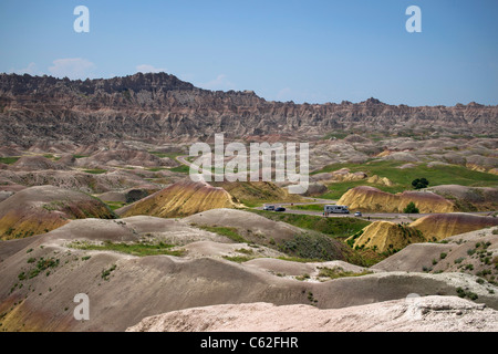 Yellow Mounds Overlook, Badlands National Park, South Dakota Stock ...