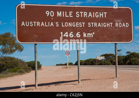 The Ninety Mile straight, the longest stretch of straight road on the ...