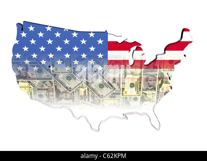 USA map and flag Stock Photo - Alamy