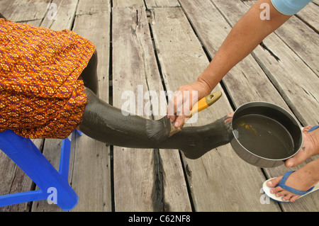 Woman in mud bath, spa salon Stock Photo: 75096116 - Alamy