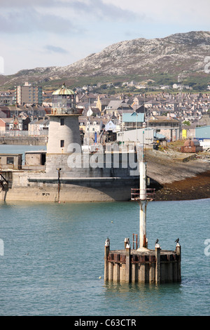 Holyhead breakwater lighthouse in Wales, United Kingdom Stock Photo - Alamy