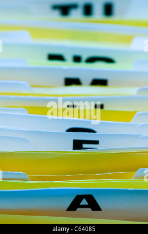 File index tabs Stock Photo - Alamy