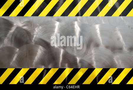 metal plate with warning stripes Stock Photo - Alamy