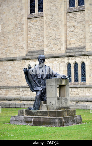 statue of st benedict at ampleforth abbey yorkshire Stock Photo - Alamy